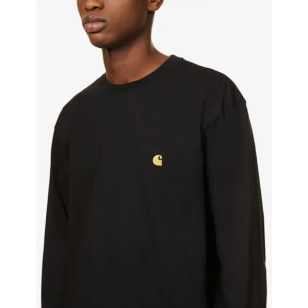 Carhartt Work In Progress Chase Logo-embroidered Cotton-jersey T-shirt - Black