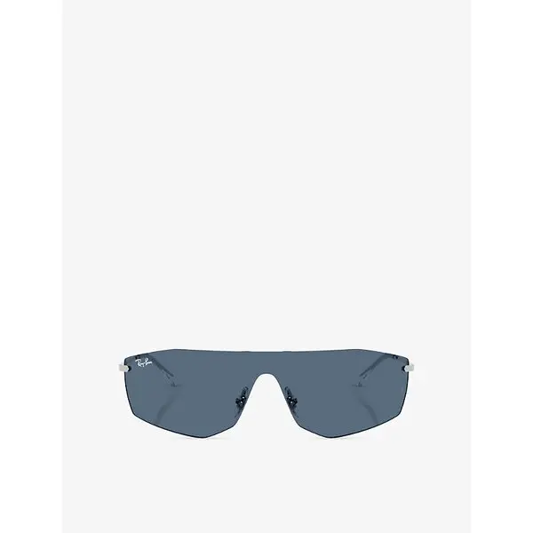 Ray-ban Irregular-frame Metal Sunglasses - Silver