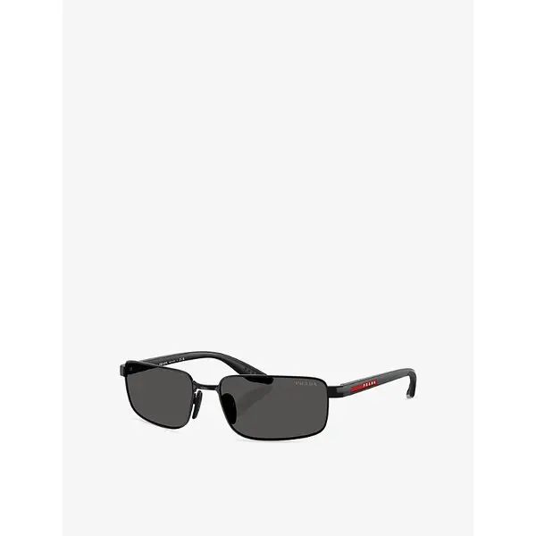 Prada Rectangular Metal Sunglasses