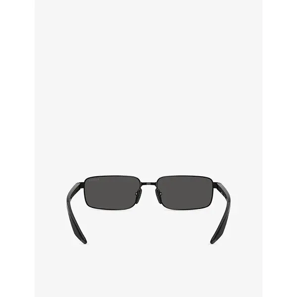 Prada Rectangular Metal Sunglasses