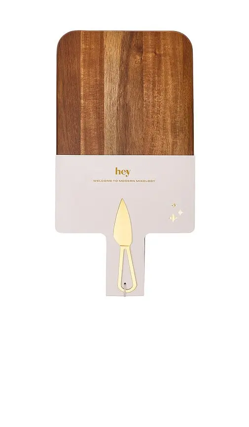 HERE'S HOW The Garth Cheese Board & Knife Set - Neutral