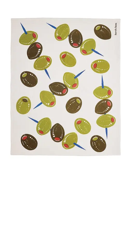 HERE'S HOW The Emmy Tea Towel - Olive