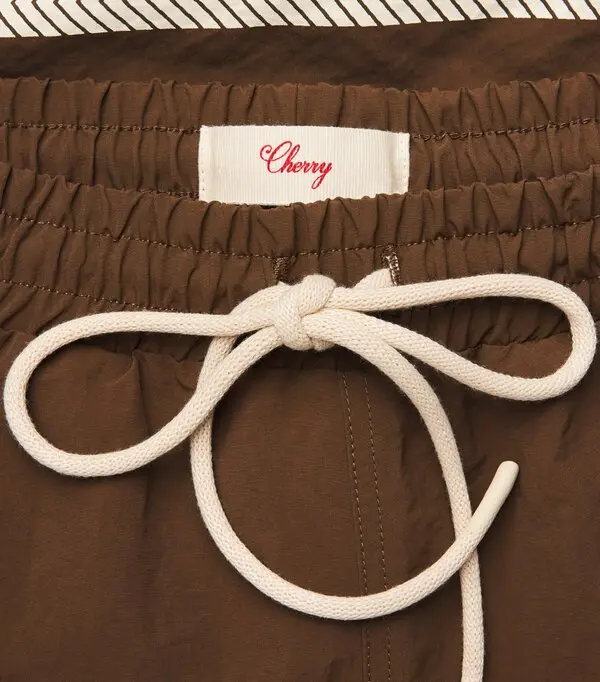 CHERRY LOS ANGELES Logo Running Shorts - Brown