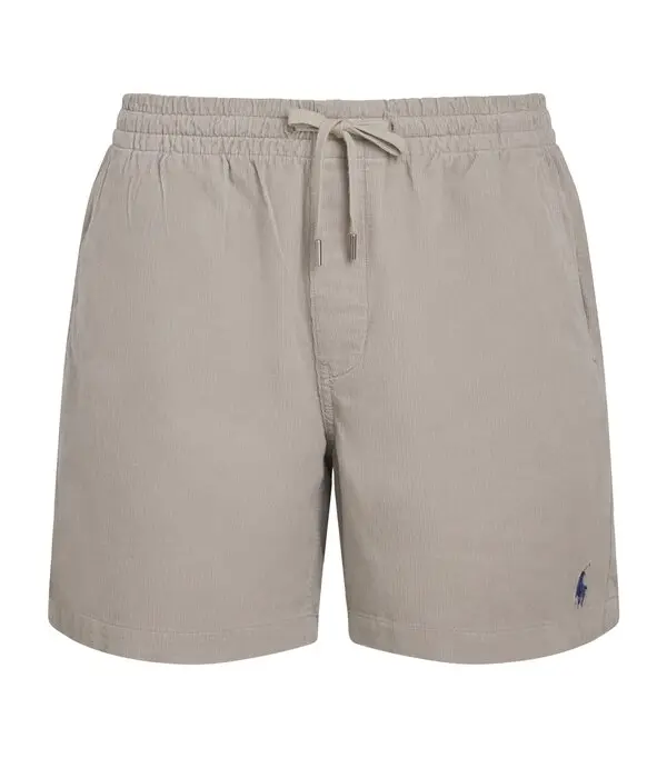 Polo Ralph Lauren Cotton Corduroy Drawstring Shorts - Grey