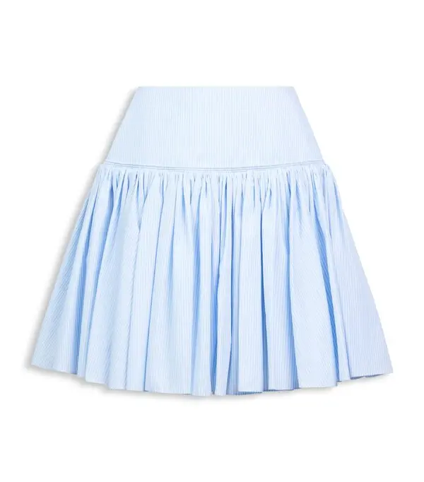 Alaïa Cotton Poplin Basque Mini Skirt