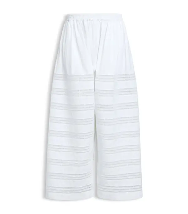 Alaïa Cotton Poplin Open-work Trousers