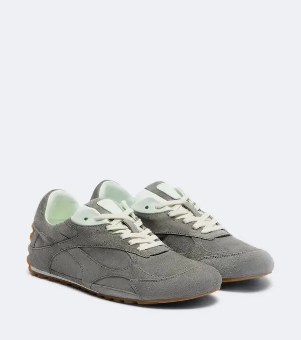Bottega Veneta Orbit Flash Suede Sneakers - Grey