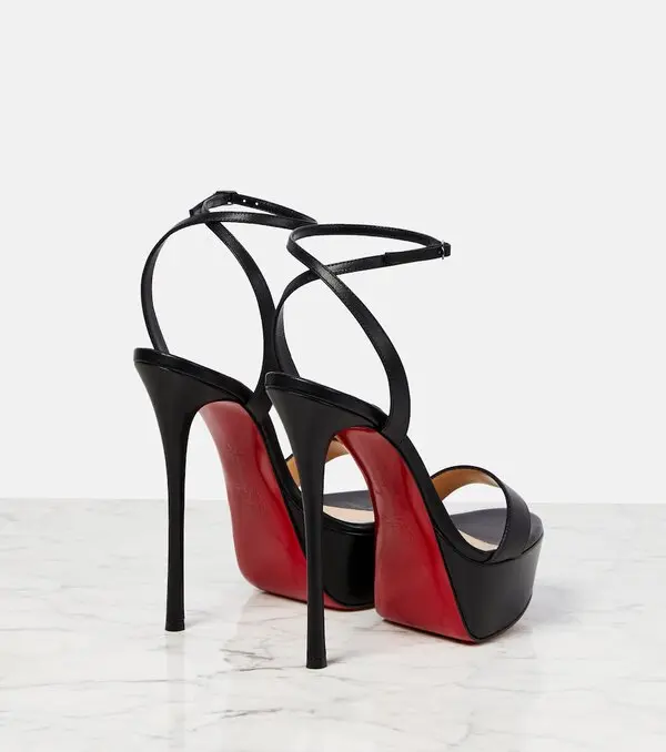 CHRISTIAN LOUBOUTIN Loubi Queen Alta 150 Leather Platform Sandals