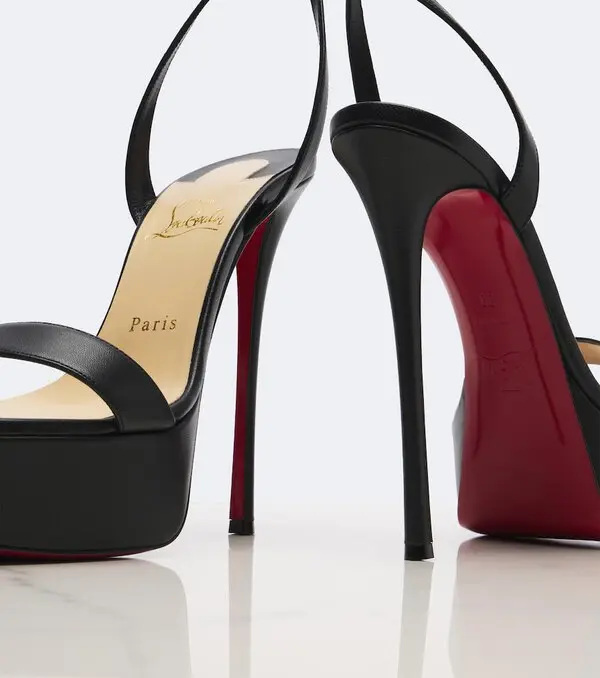 CHRISTIAN LOUBOUTIN Loubi Queen Alta 150 Leather Platform Sandals