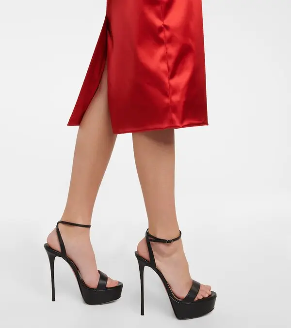 CHRISTIAN LOUBOUTIN Loubi Queen Alta 150 Leather Platform Sandals