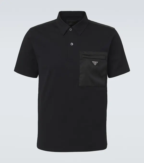 Prada Re-nylon-trimmed Cotton-blend Polo Shirt