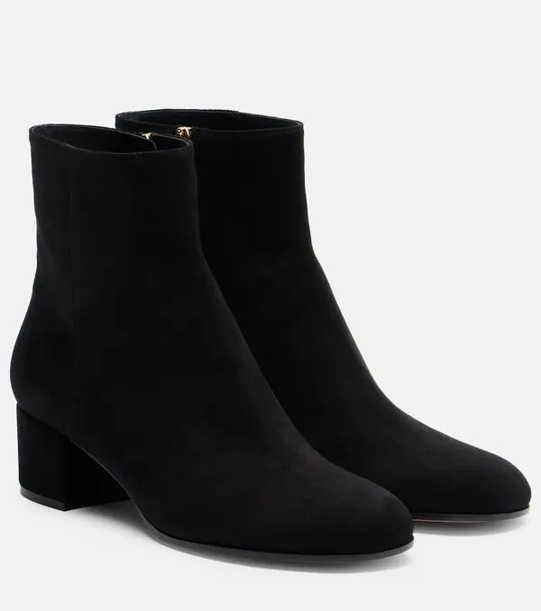 GIANVITO ROSSI Suede Ankle Boots - Black