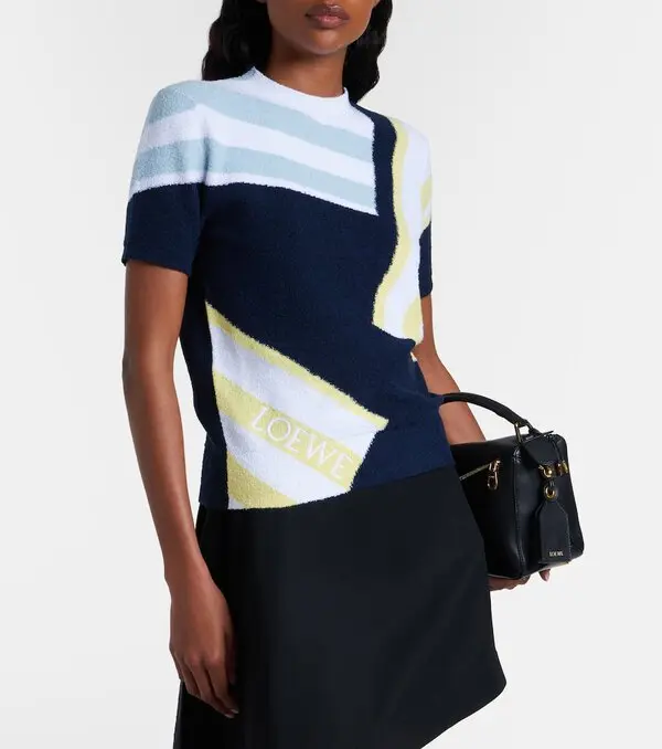 Loewe Intarsia Cotton-blend Bouclé Sweater