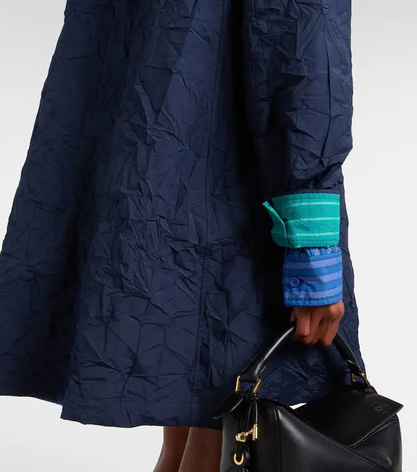 Loewe Striped Technical Cotton-blend Shirt Dress - Blue