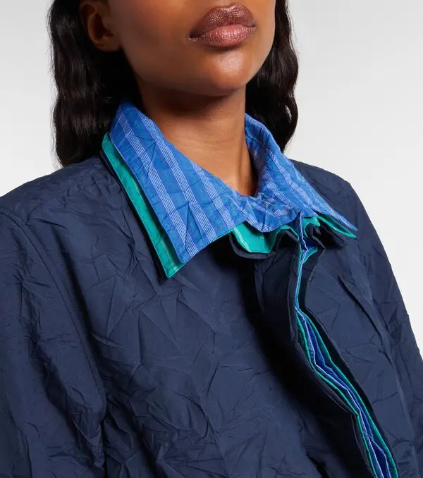 Loewe Striped Technical Cotton-blend Shirt Dress - Blue