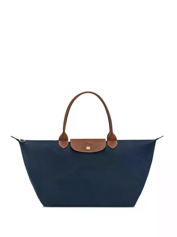 Longchamp Le Pliage Leather-trim Shoulder Bag - Blue