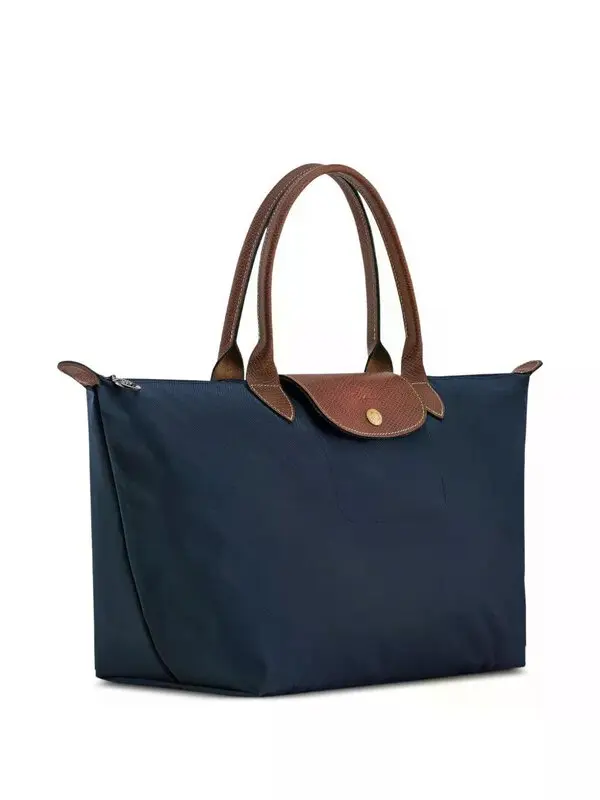 Longchamp Le Pliage Leather-trim Shoulder Bag - Blue
