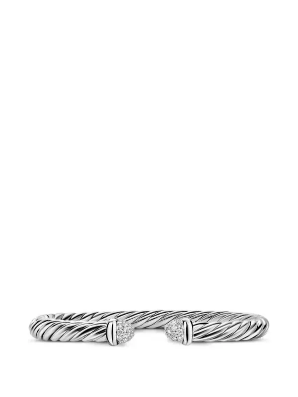 David Yurman Cable Flex Diamond Bracelet - Silver