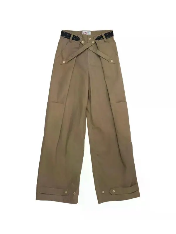 OSCAR OUYANG Cross-over Waist Trousers - Neutrals
