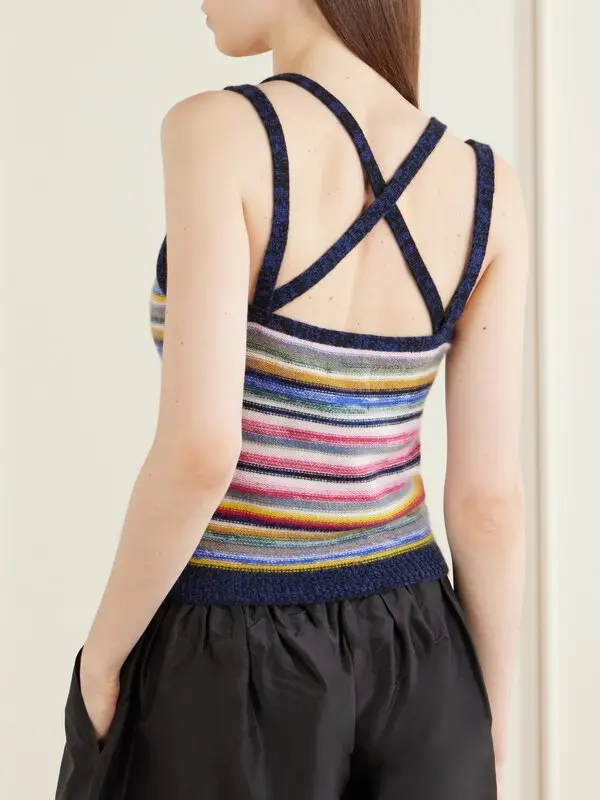 Suzie Kondi Toula' Striped Cashmere Tank Top
