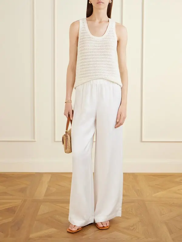ANINE BING Roslyn Woven Wide-leg Trousers