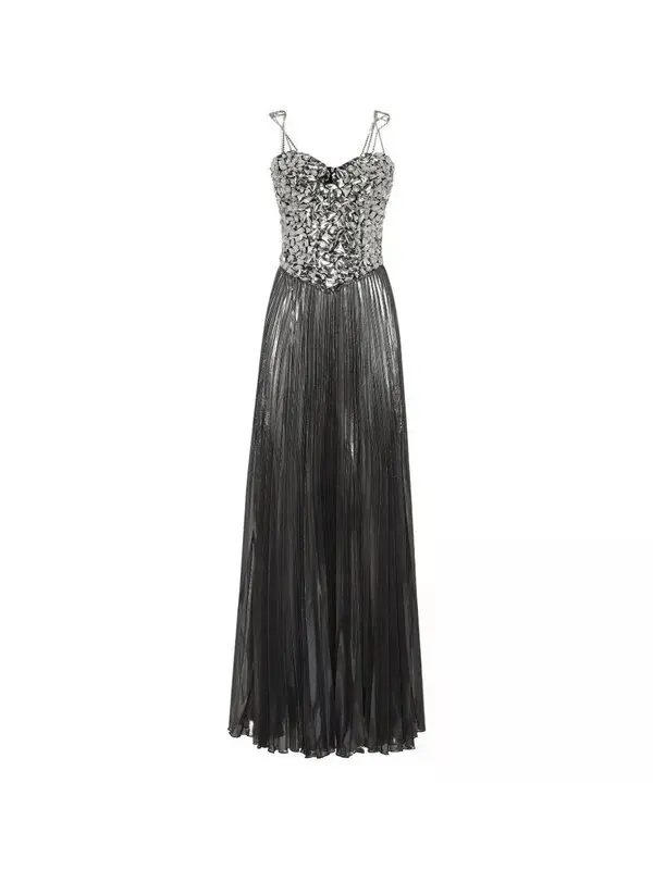 Philipp Plein Embellished Maxi Dress - Silver
