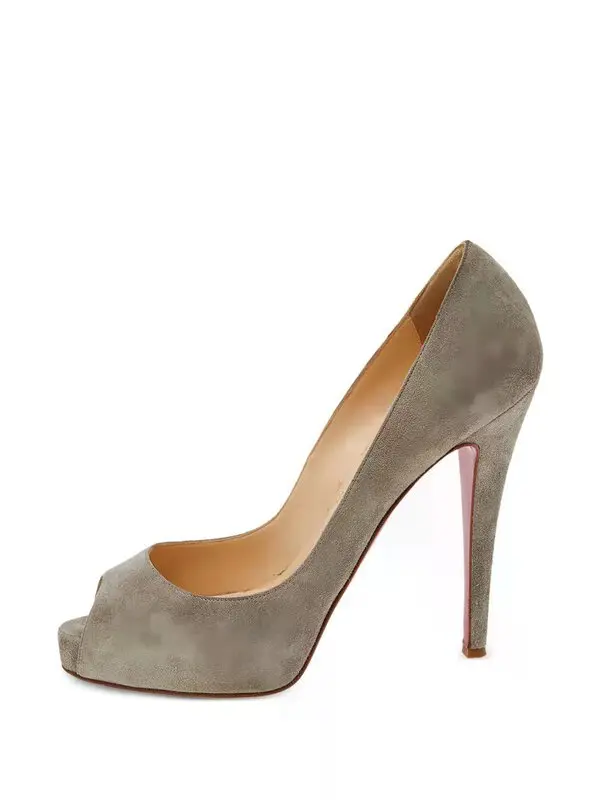 CHRISTIAN LOUBOUTIN Prive Peep-toe Pumps - Grey