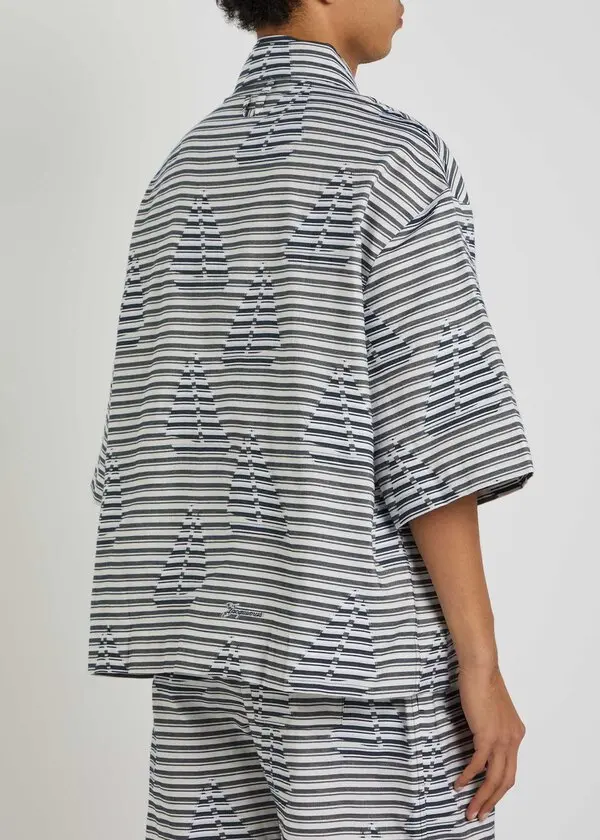 Jacquemus La Chemise Plage Striped Jacquard Cotton Shirt