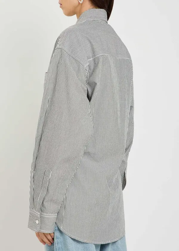 AGOLDE Striped Cotton-poplin Shirt