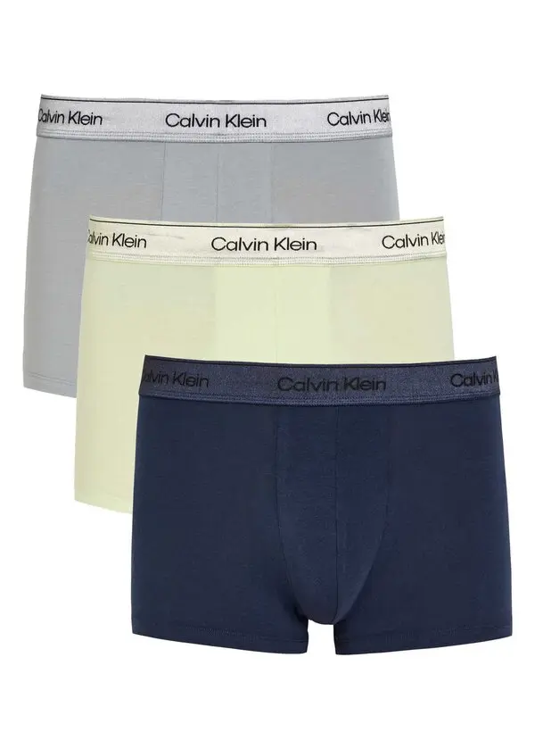 Calvin Klein Icon Metallic Stretch-cotton Trunks - Multicoloured