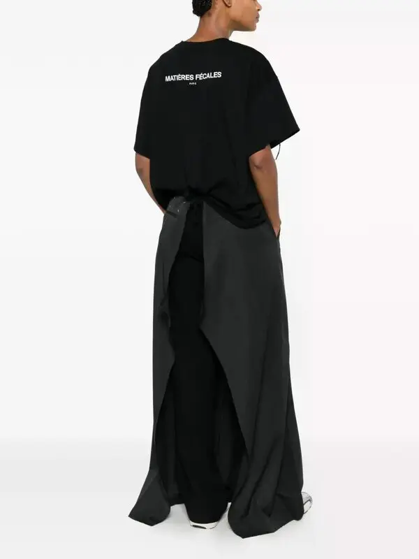 MAISON MARGIELA Maxi Skirt With Layered Design And Rear Tie Fastening