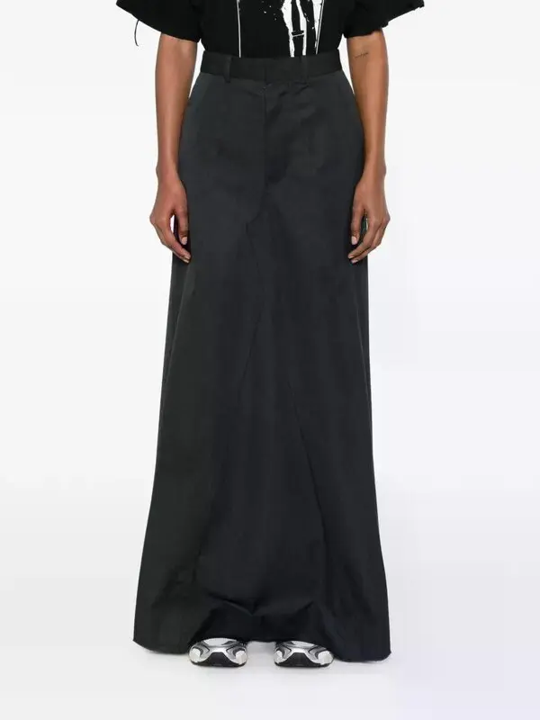 MAISON MARGIELA Maxi Skirt With Layered Design And Rear Tie Fastening