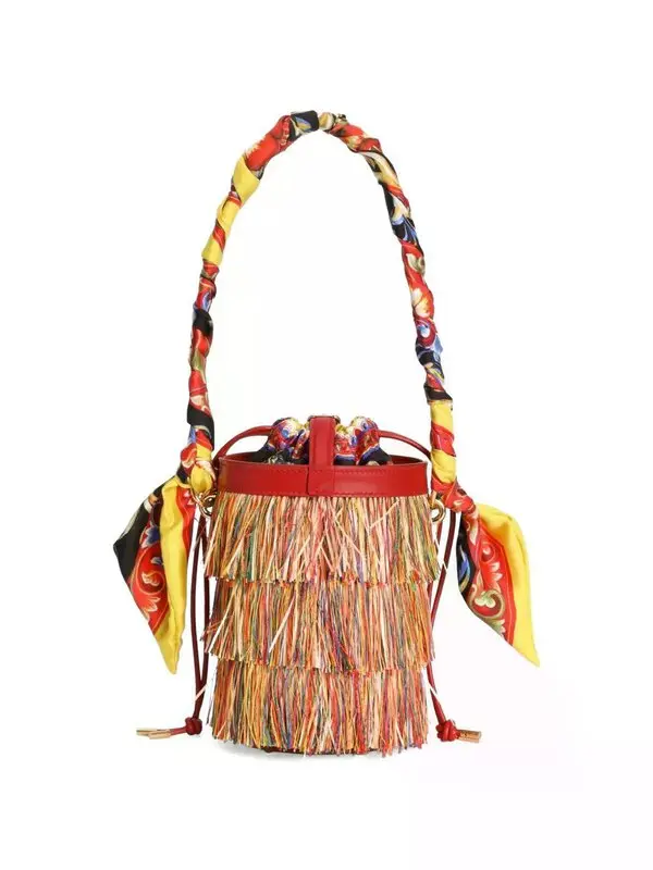 Dolce & Gabbana Raffia Capri Bucket Bag