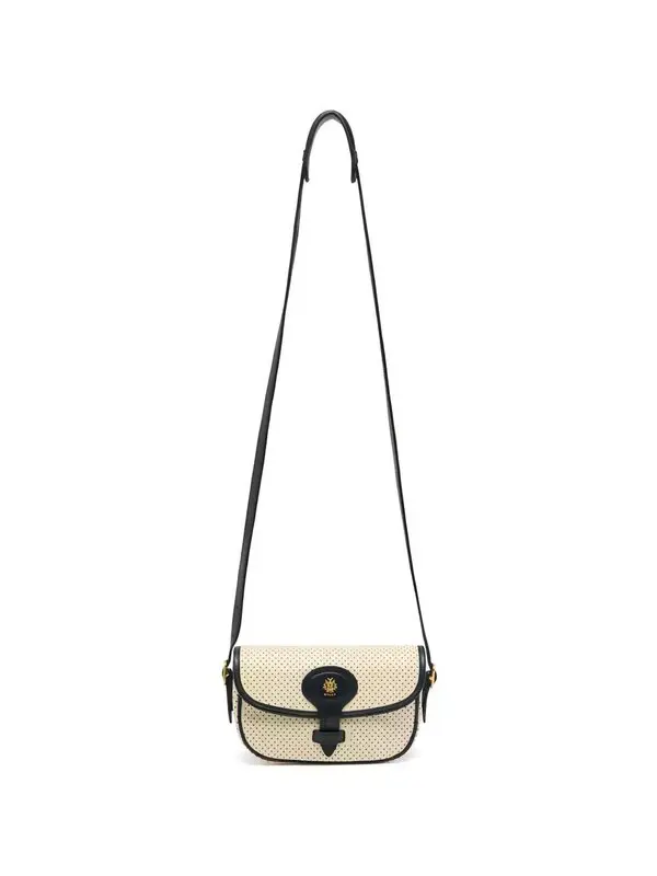 Bally Tennis Collection Perforated Leather Cross Body Bag - Neutrals