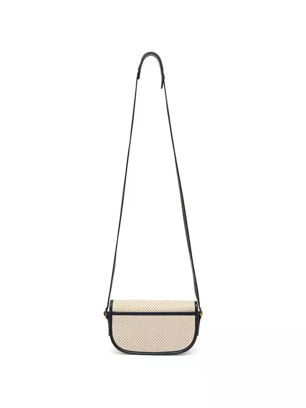 Bally Tennis Collection Perforated Leather Cross Body Bag