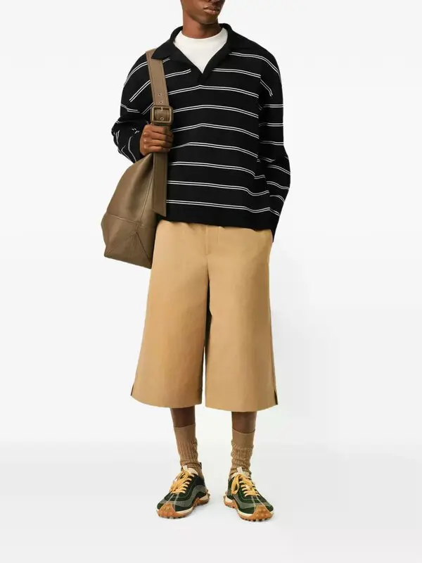 AMI Paris Striped Cotton Polo