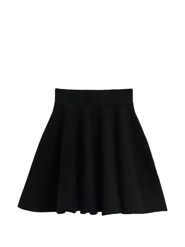 AMI Paris Cotton Godet Skirt - Black