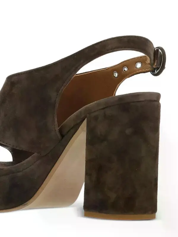 JULIE DEE Suede Criss-cross Platform Sandals