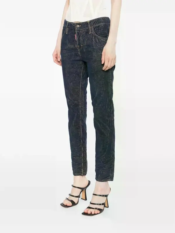 Dsquared2 Whiskered Logo-tag Jeans