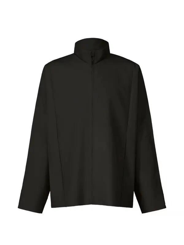 Issey Miyake High-neck Jacket With Button Cuffs - Black