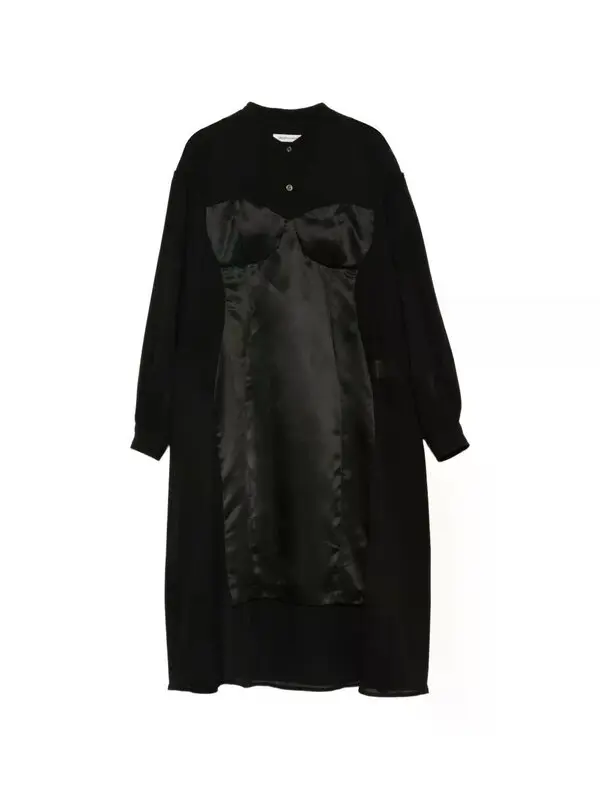 Undercover Satin-panelled Layered Dress