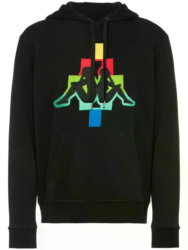 COUNTY OF MILAN Logo Embroidered Hoodie - Black
