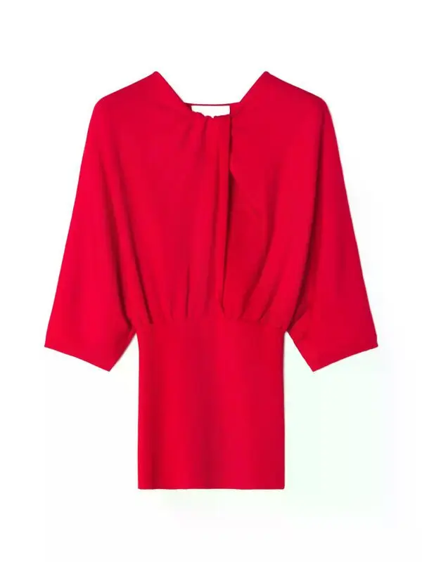 LANVIN Draped Three-quarter Sleeve Sweater