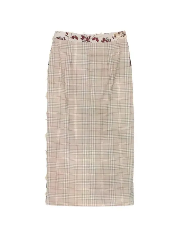 Antonio Marras Patchwork Floral Print Midi Skirt