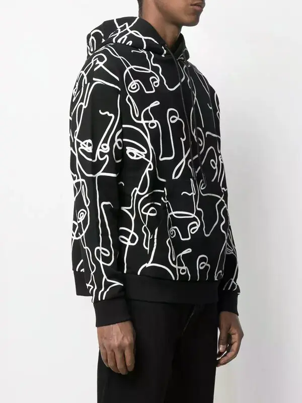 COUNTY OF MILAN All-over Faces Print Hoodie