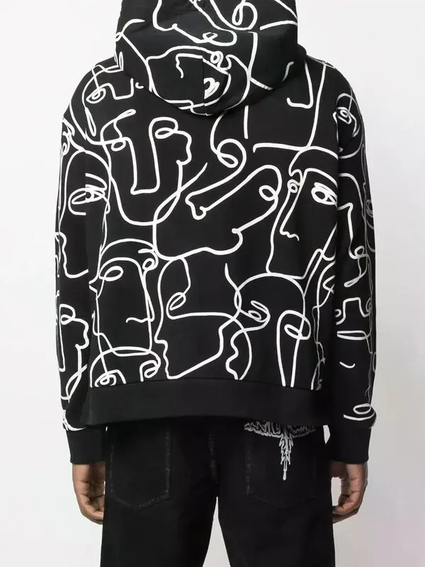 COUNTY OF MILAN All-over Faces Print Hoodie