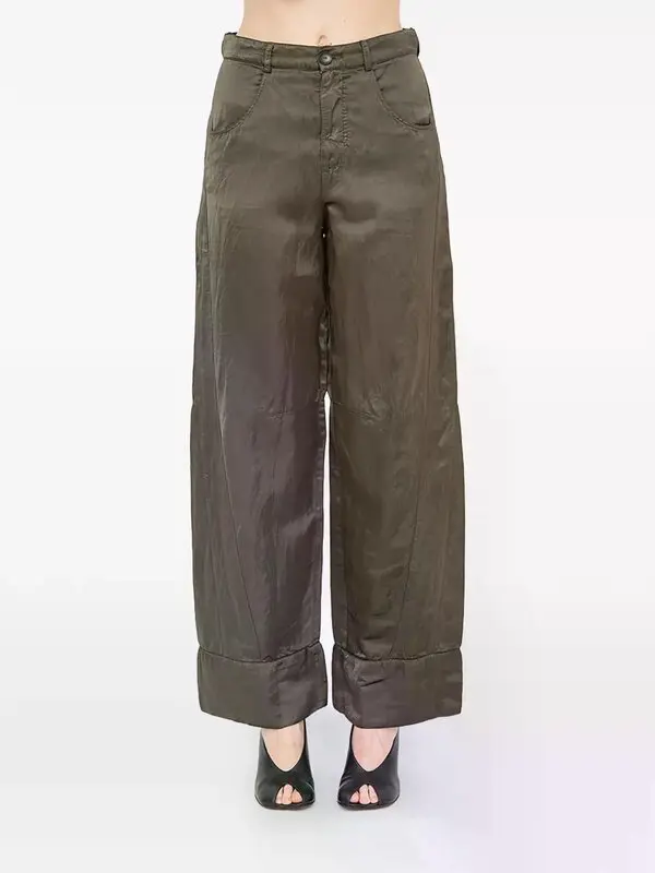 Andrea Ya'aqov High-cuff Wide-leg Trousers