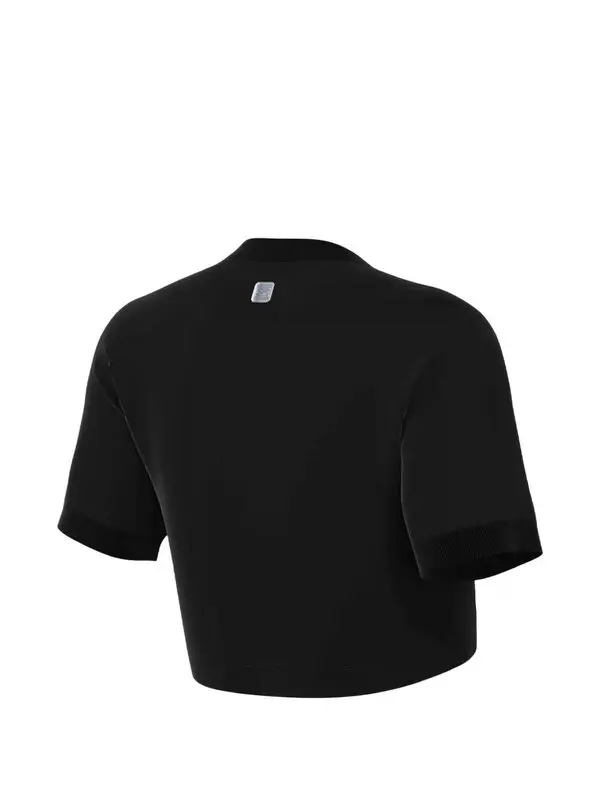 Nike Cropped T-shirt With Logo Detail - Black
