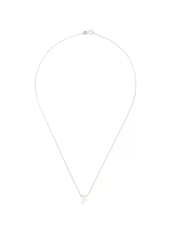 Le Gramme Initial Pendant Necklace - Silver
