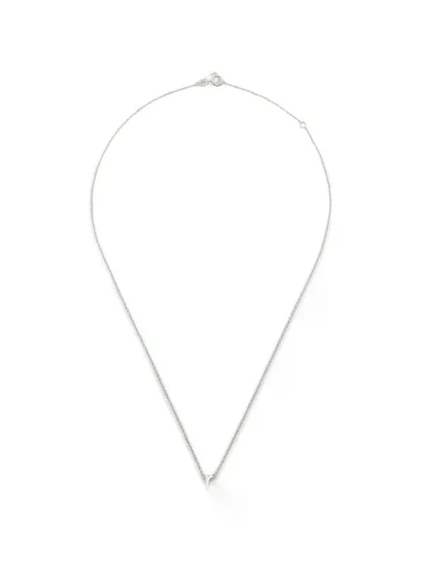 Le Gramme Initial Pendant Necklace - Silver